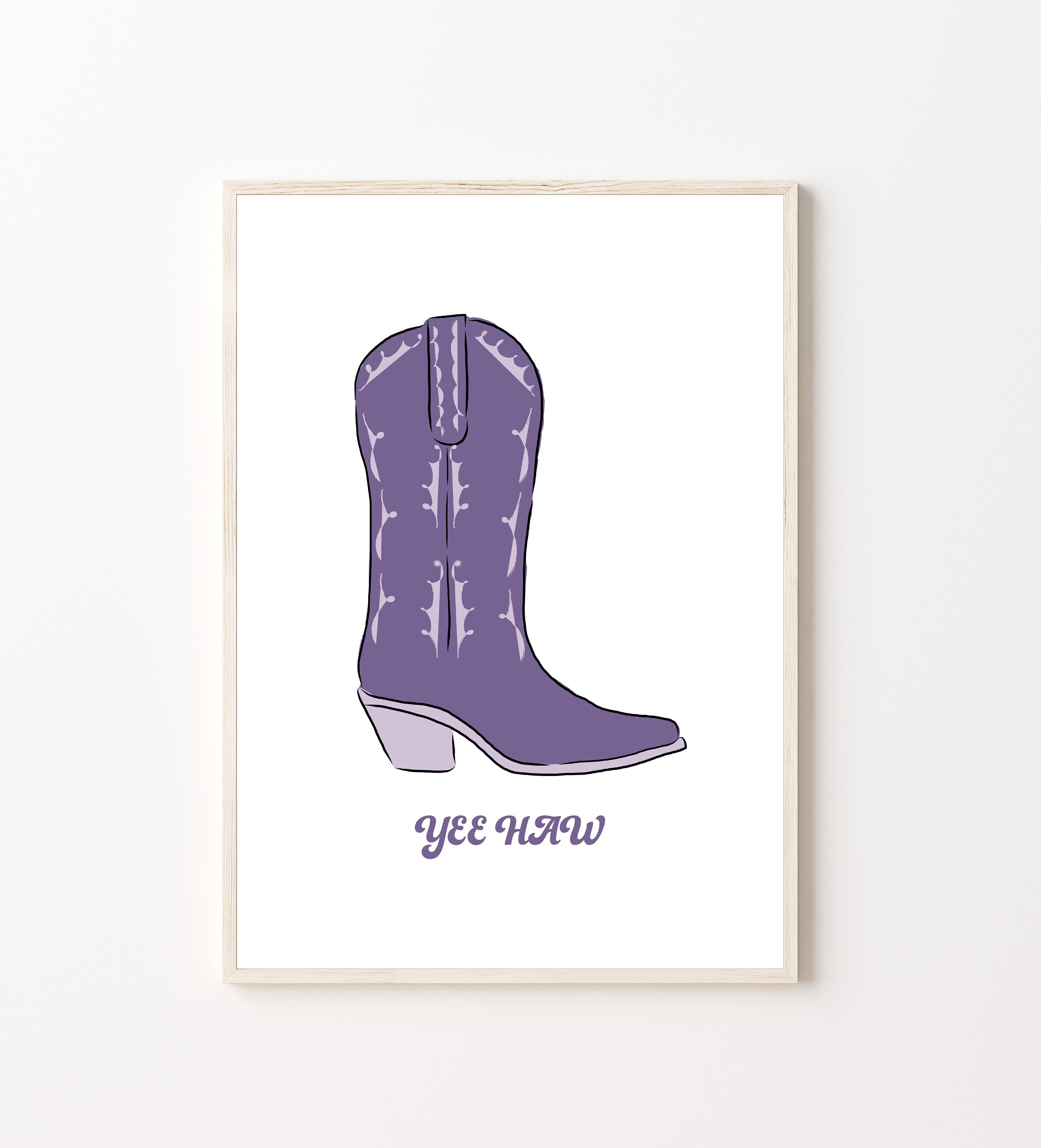 Cowgirl Boot Clipart, Lavender Modern Cowboy Boots Clip Art, Purple ...