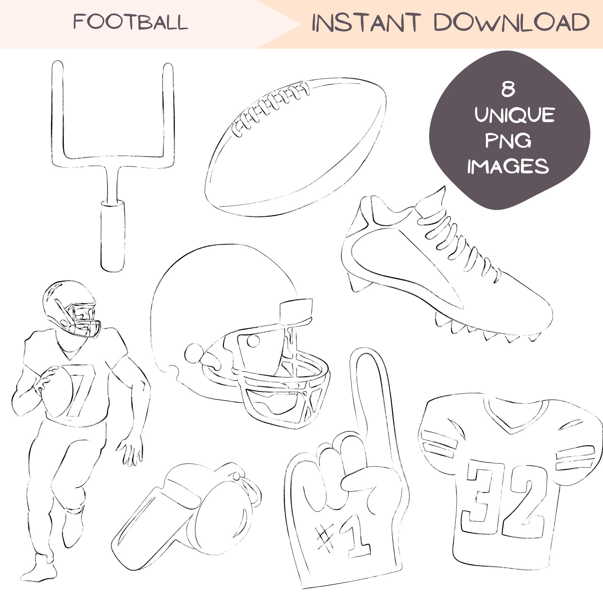 Sports Clipart Bundle, Football Basketball Soccer and Baseball PNG Clip ...