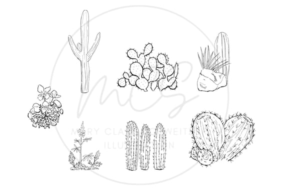 Desert Black And White Clipart