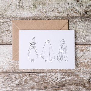 Trick or Treat Kids Halloween Costume PNG Clip Art Bundle, Hand Drawn ...