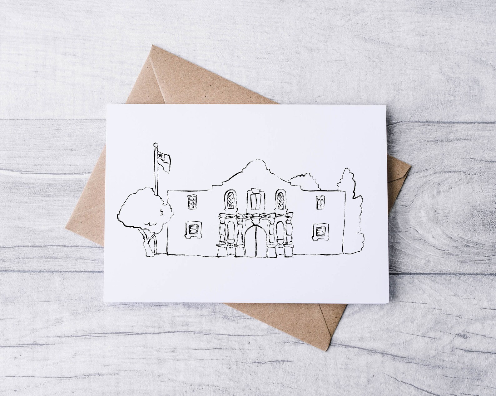 Texas Clip Art PNG Set, Simple Hand Drawn Alamo Illustration Bundle ...