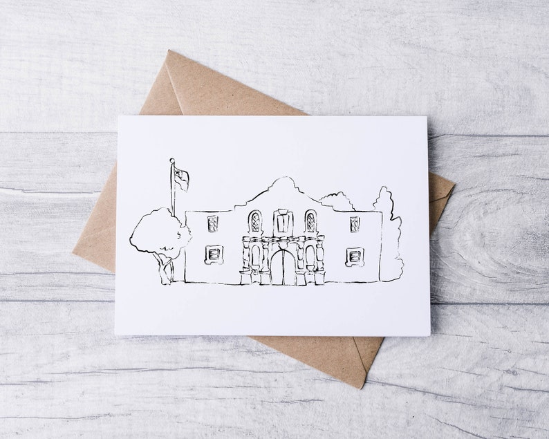 Texas Clip Art PNG Set, Simple Hand Drawn Alamo Illustration Bundle ...
