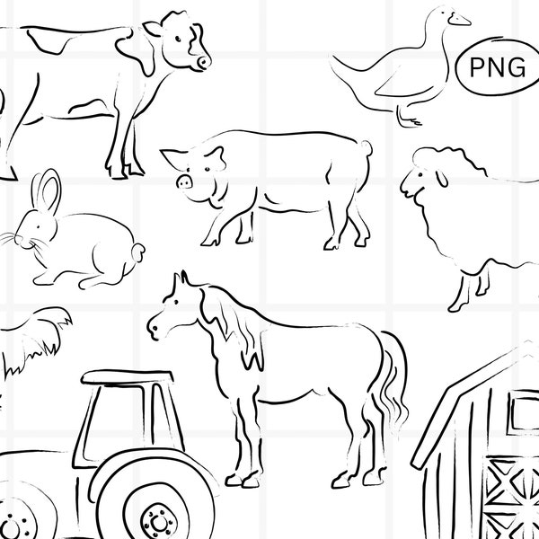 Barnyard Clip Art - Etsy