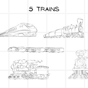 Transportation Clipart Bundle, Boats Trains Aircraft Vehicle Travel ...