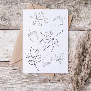 Fall Line Art Clip Art Bundle, Autumn Clipart PNG, Simple Minimalist ...