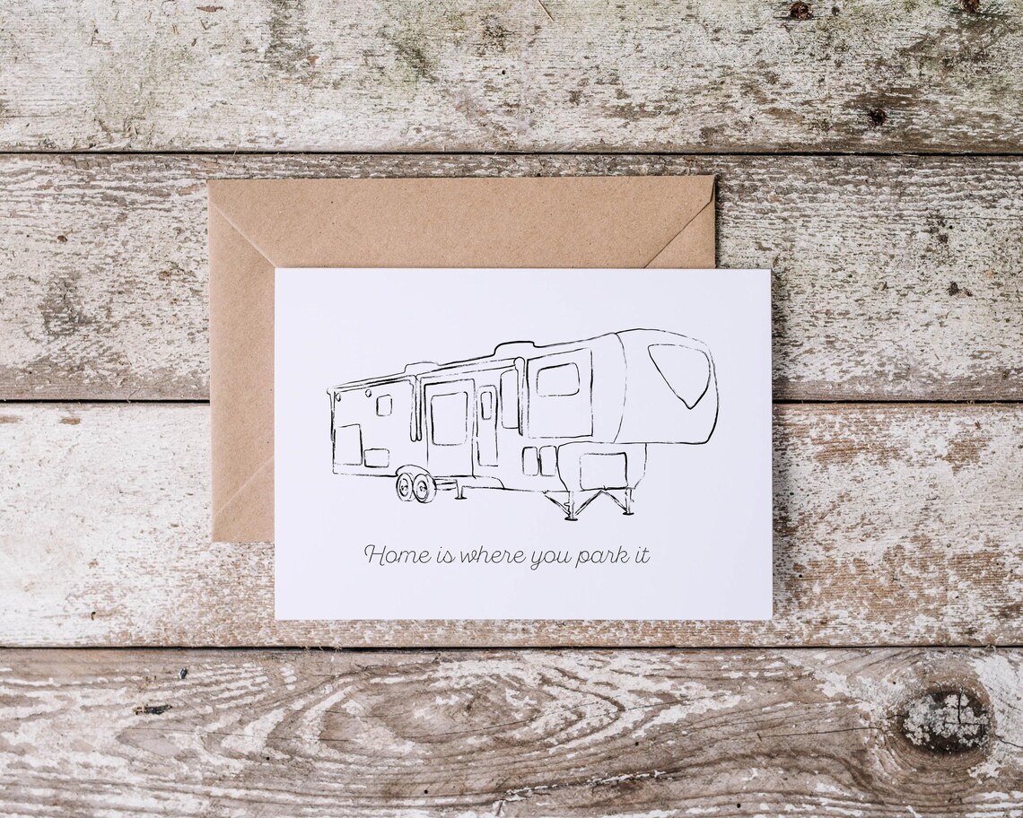 Fifth Wheel RV Camper PNG, Clipart Bundle Simple Sketch, Printable ...