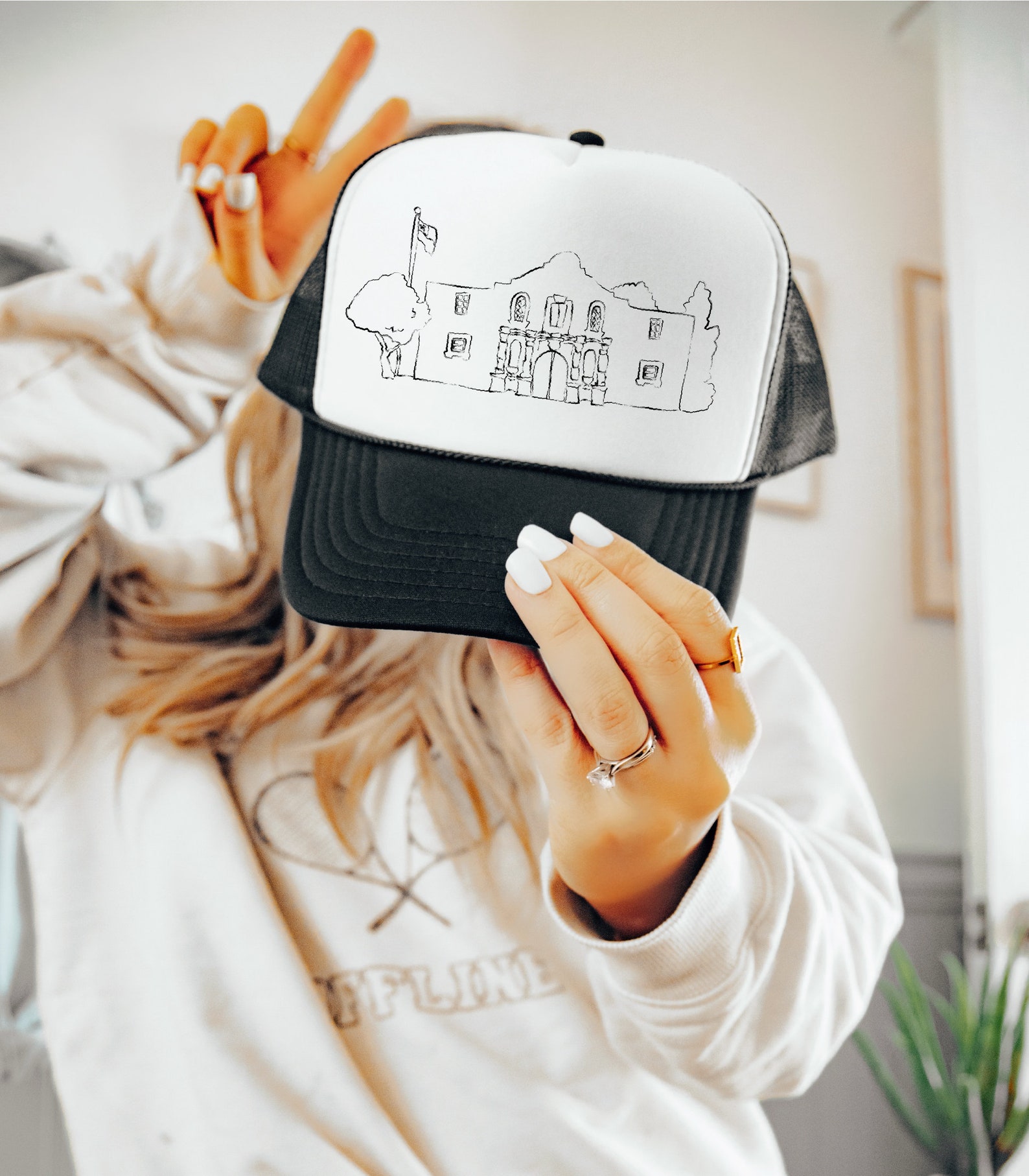 The Alamo Clip Art, San Antonio Texas Hand Drawn Line Art Illustration ...