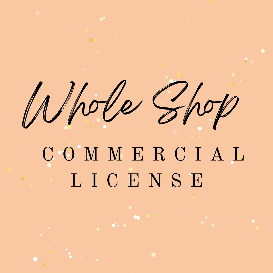 Whole Shop Commercial License: Unlimited Use Clip Art (digital Download ...