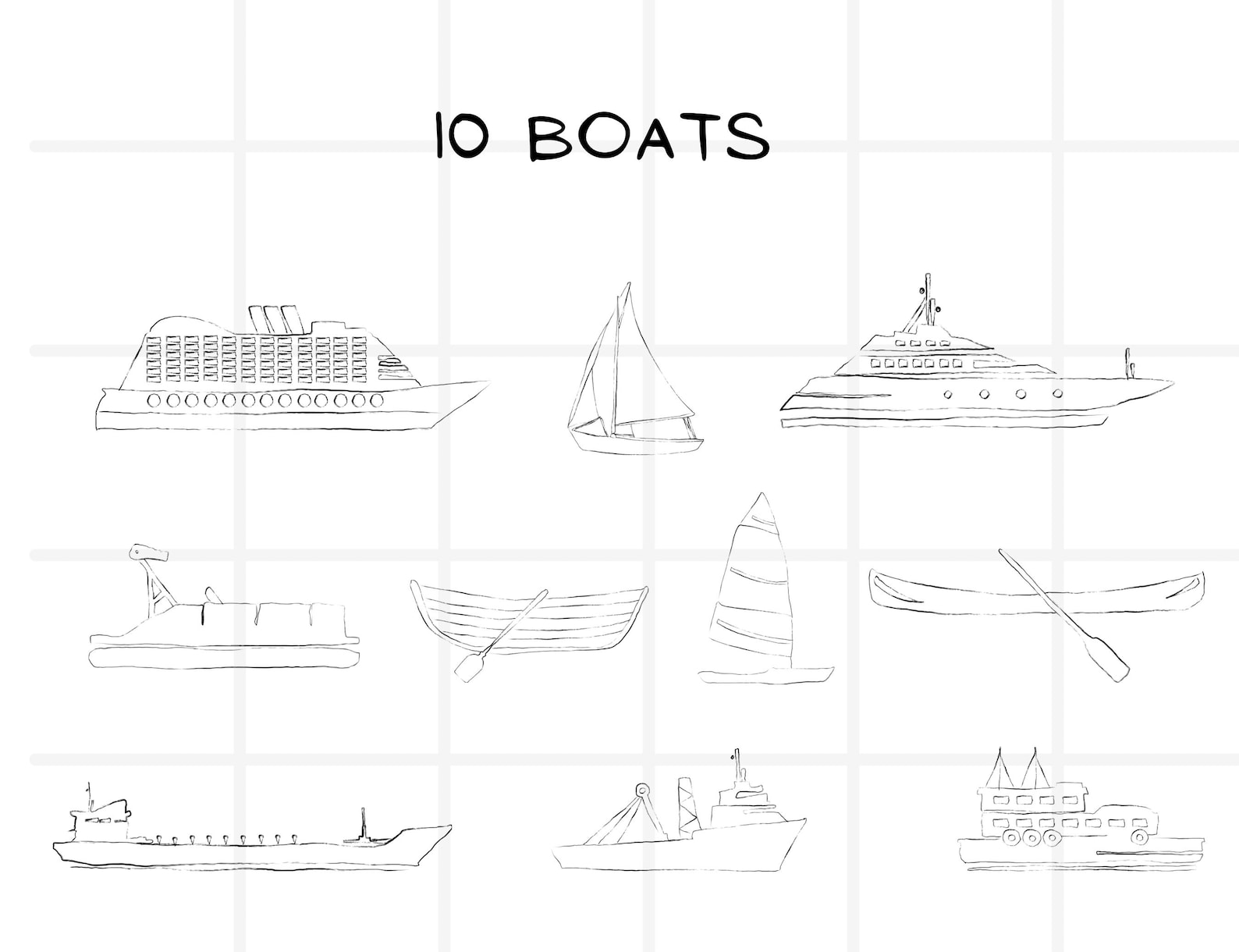 Transportation Clipart Bundle, Boats Trains Aircraft Vehicle Travel ...