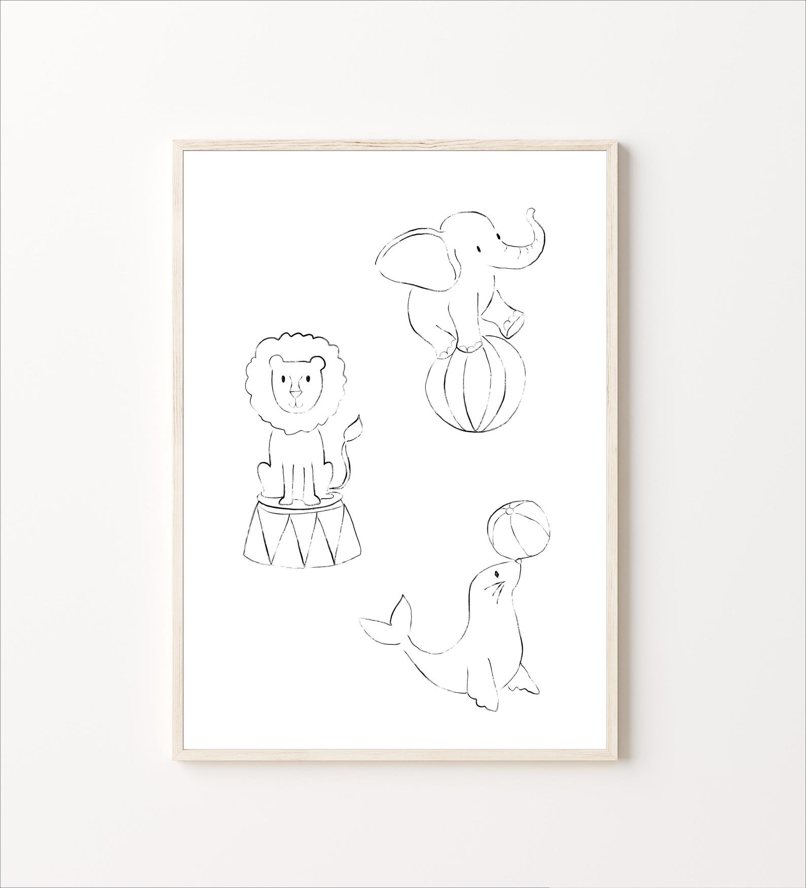 Circus Line Art Clip Art Bundle, Clown Clipart PNG, Icons for Carnival ...