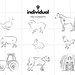Farm Animal Clip Art Bundle, Barnyard Line Art Clipart, Simple Black ...