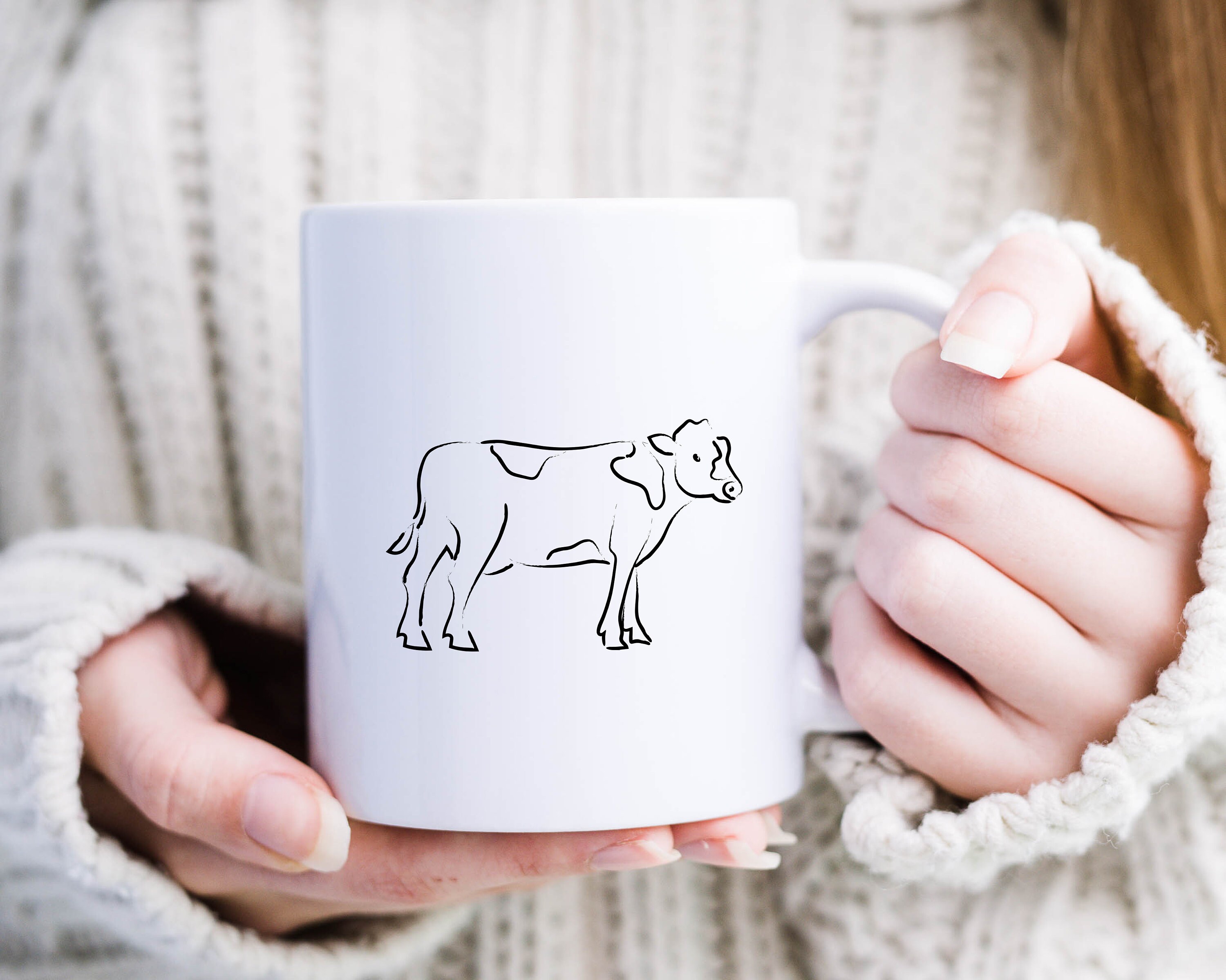 Farm Animal Clip Art Bundle, Barnyard Line Art Clipart, Simple Black ...