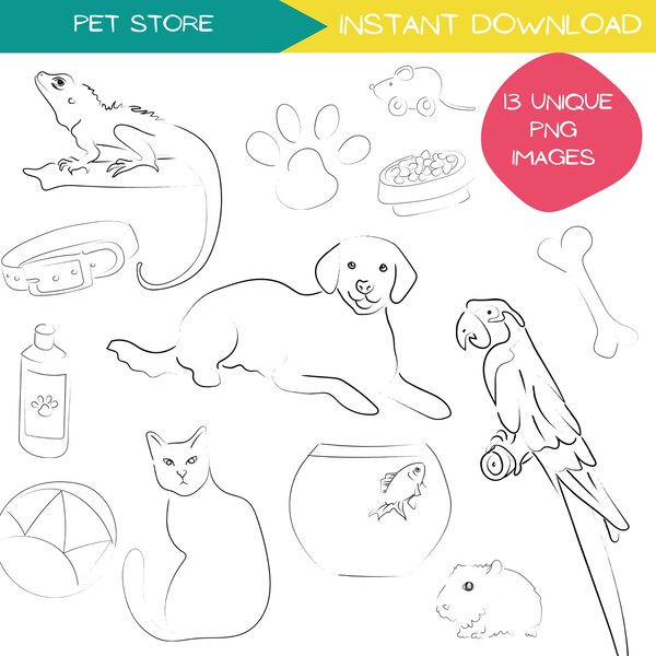 Pet Store Clip Art - Etsy