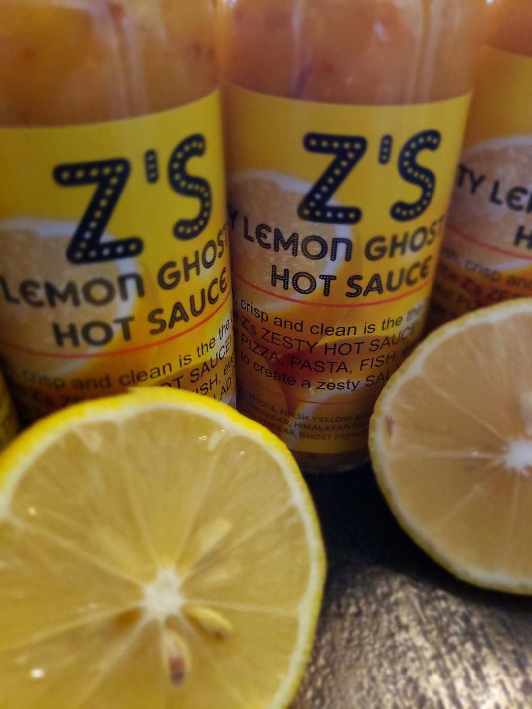 Lemon Ghost Pepper Hot Sauce - Zesty Medium Heat - Etsy