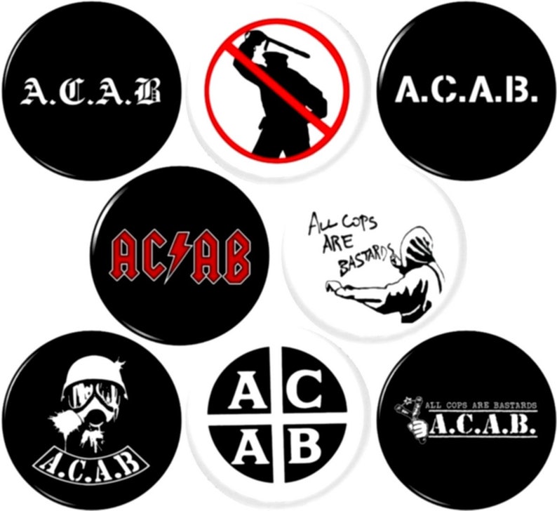 ACAB 8 NEW 1 Inch 25mm Set of 8 Pinback Buttons Badges Pins - Etsy
