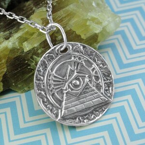 Silver Pendant All-seeing Eye in the Pyramid / Silver Pendant Eye of ...