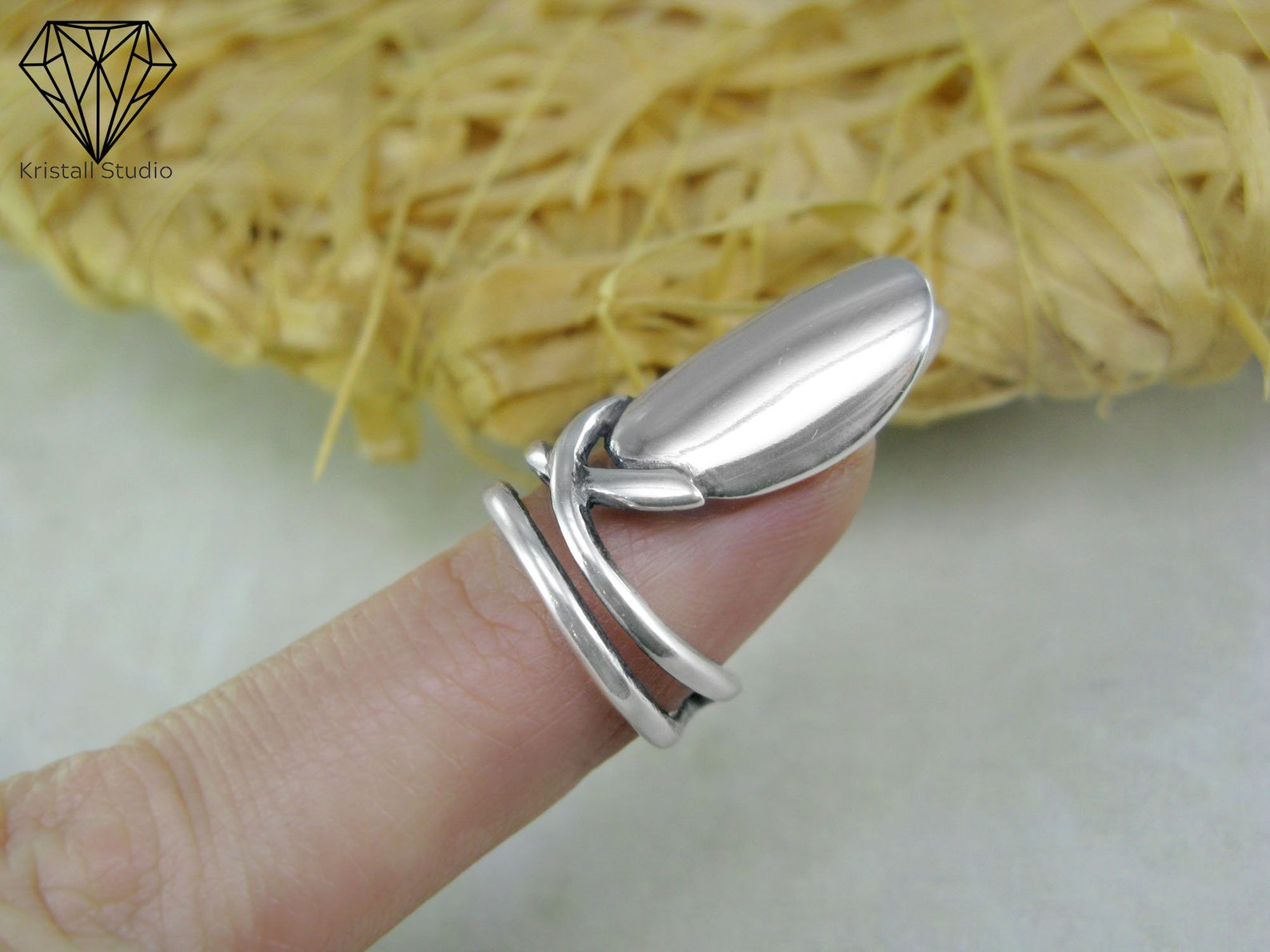 Fingernail Ring/ Sterling Silver Ring/ Nails Ring/ Simple - Etsy