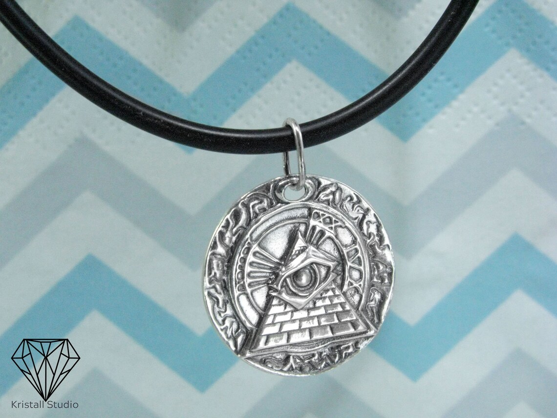 Silver Pendant All-seeing Eye in the Pyramid / Silver Pendant | Etsy