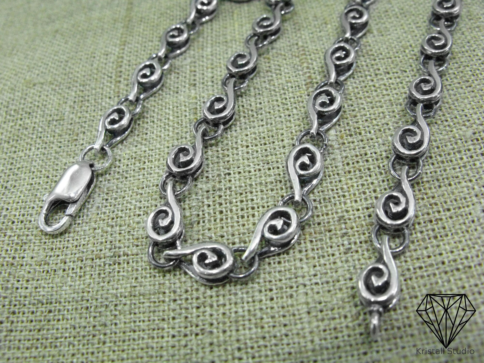 925 Silver Oxidized Jewelry Necklace Chain for Women Sterling ...