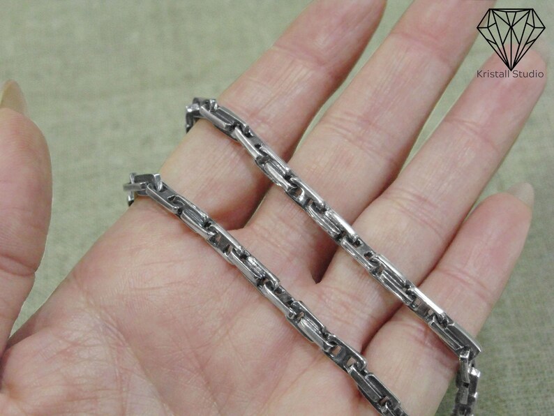 Men's Silver Sailor Anchor Mariner Chain Necklace / Thick | Etsy