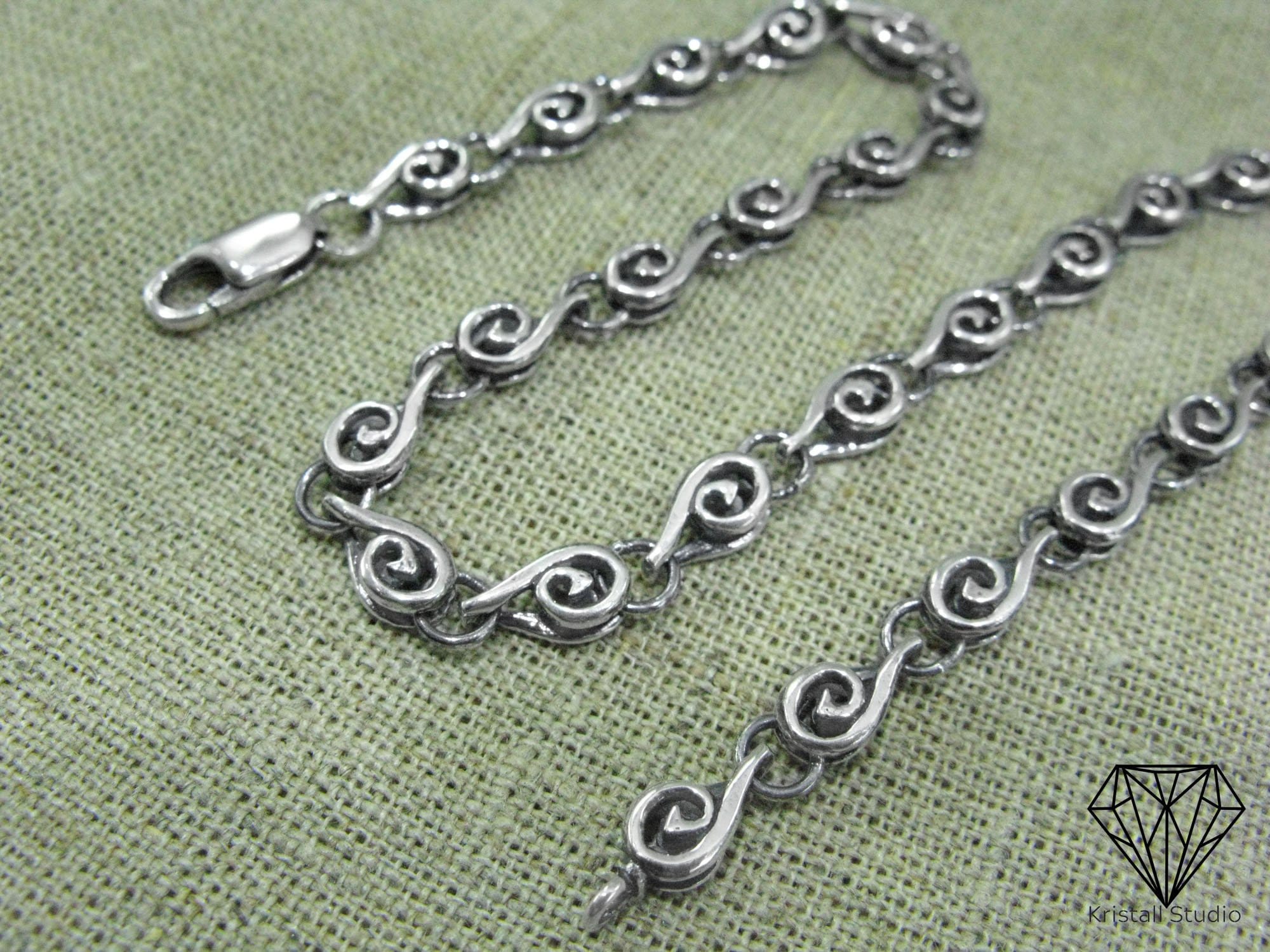 925 Silver Oxidized Jewelry Necklace Chain for Women Sterling | Etsy