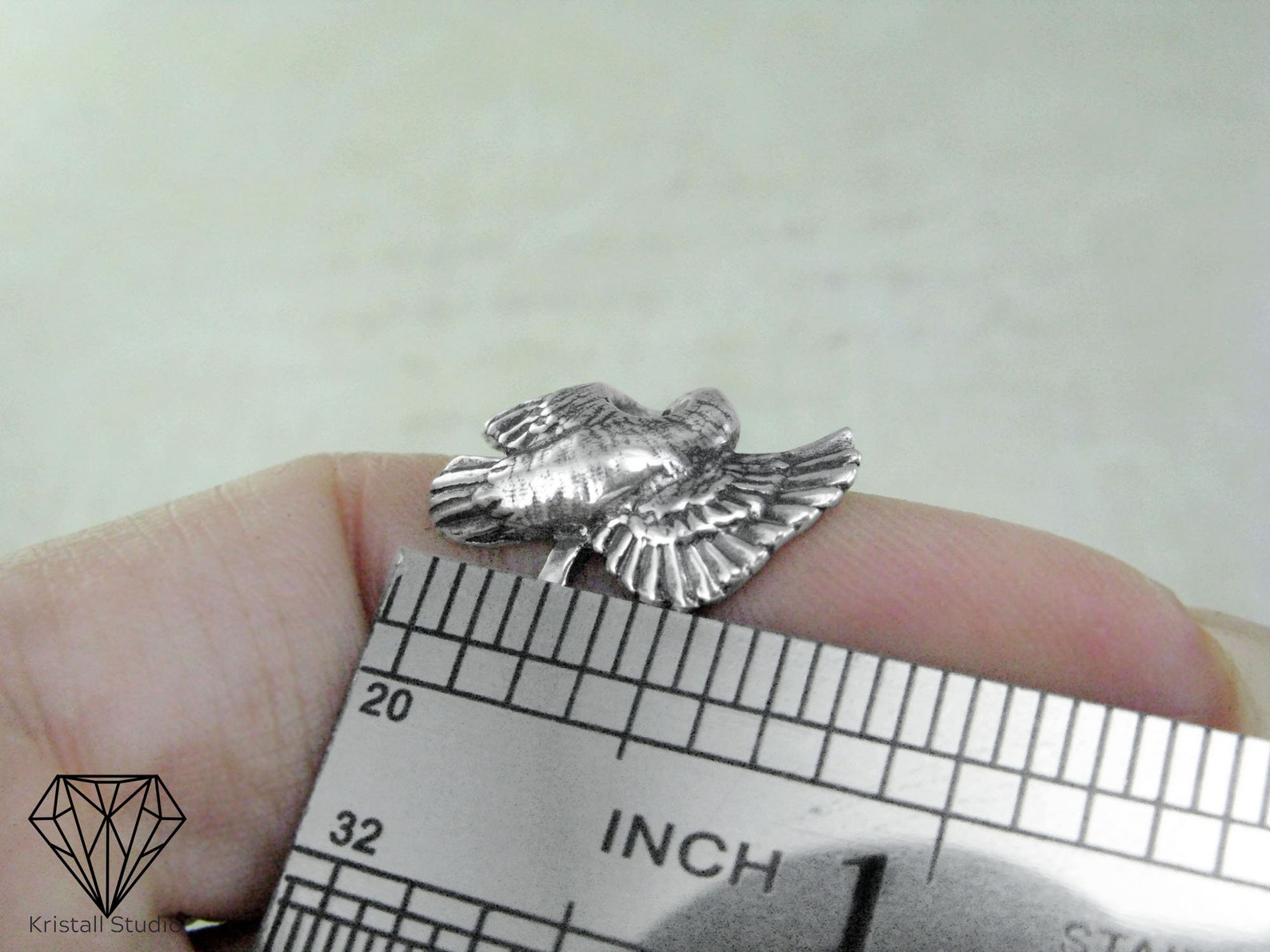 Silver Eagle Ring / Sterling Silver Thunderbird Ring Hawk Ring / Silver ...