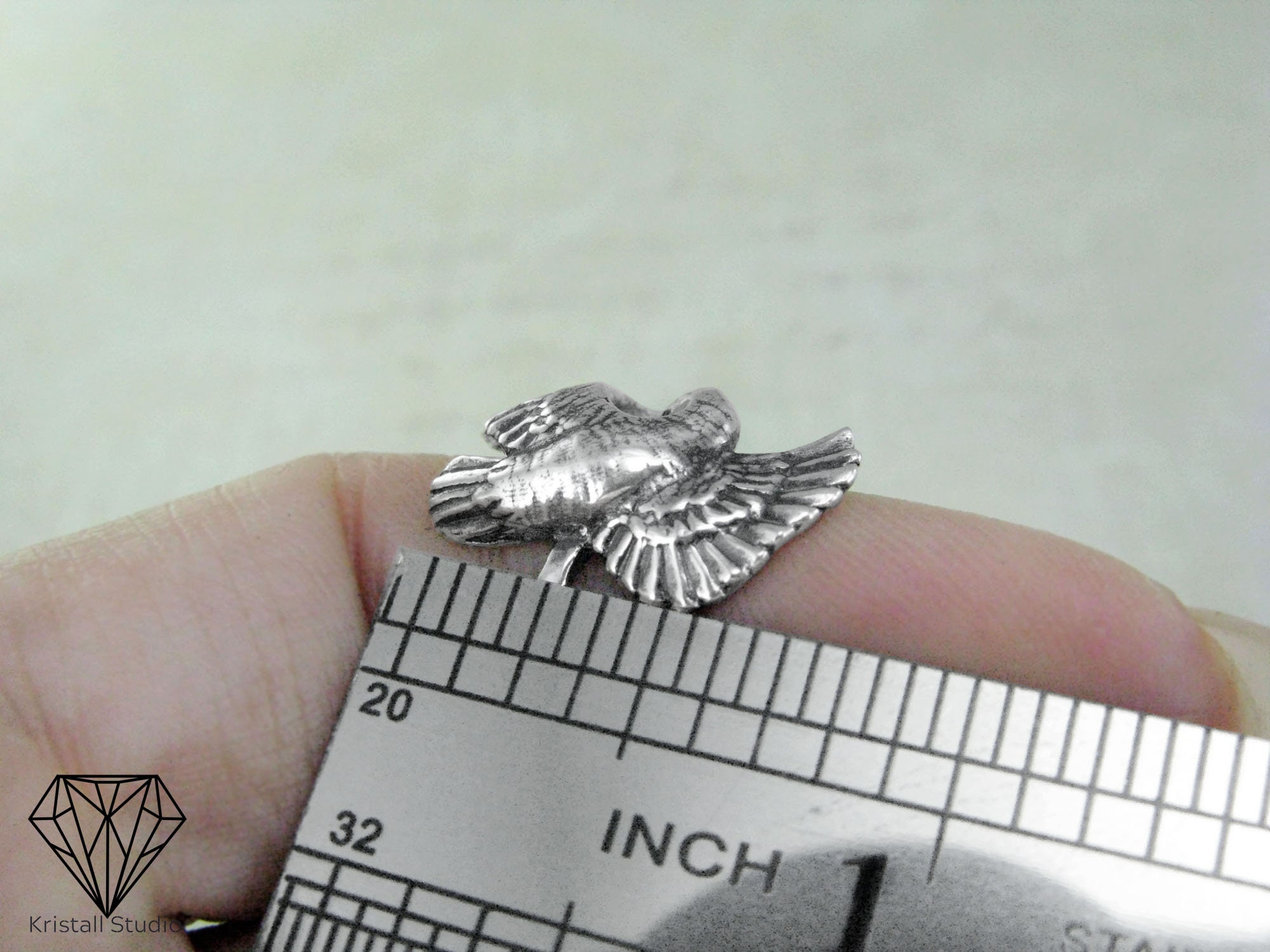 Silver Eagle Ring / Sterling Silver Thunderbird Ring Hawk Ring / Silver ...