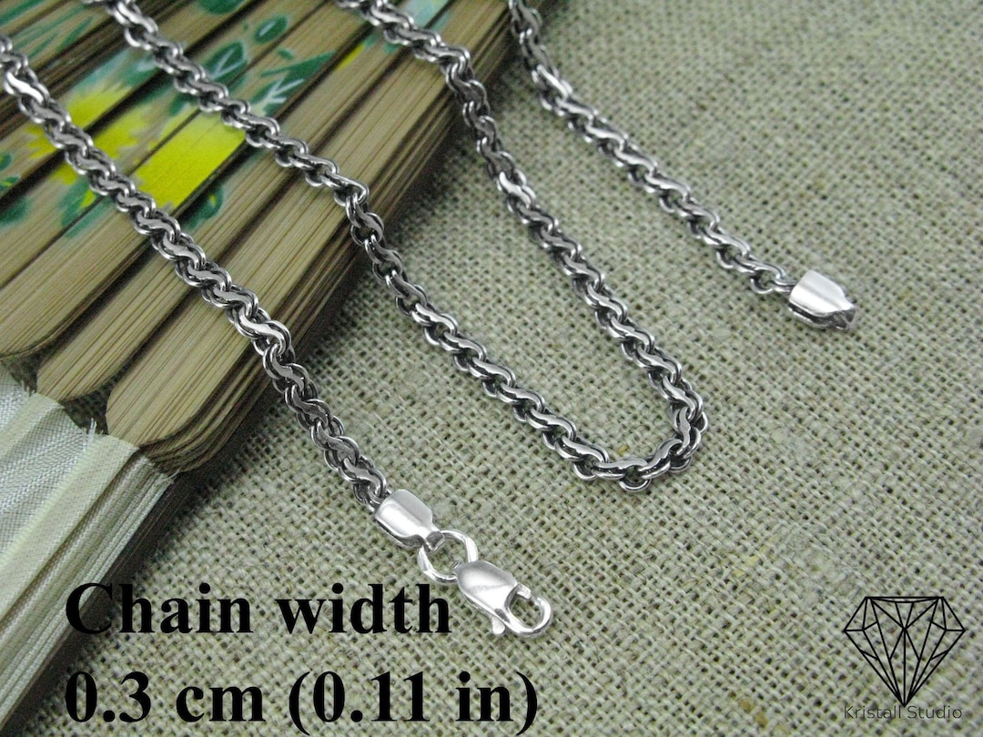 Small Thin Silver Chain Necklace for Women / Mens Sterling Garibaldi ...