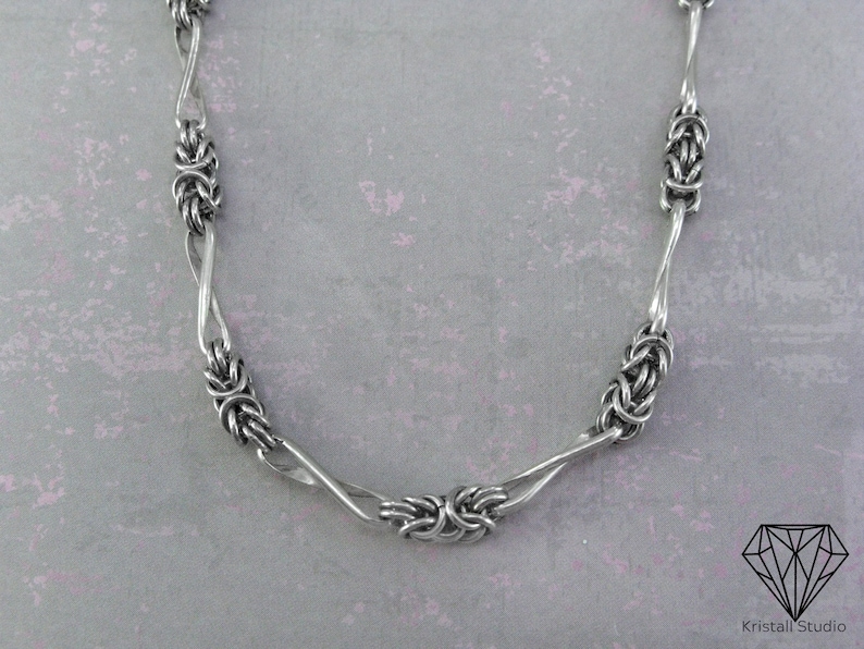 Women's Byzantine Silver Chain Necklace / Necklaces for | Etsy