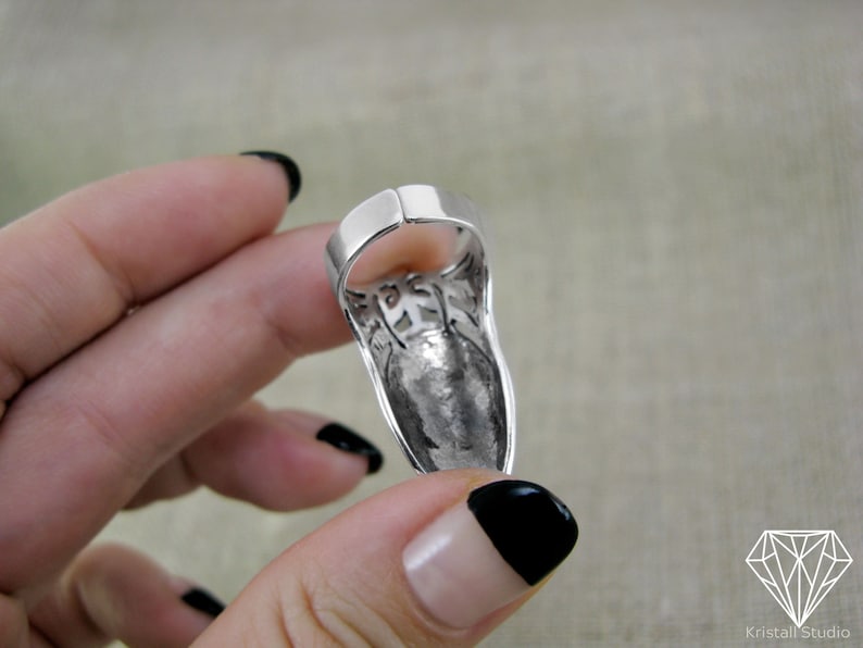 Fingernail Sterling Silver Ring Boho Nail Armor / Finger Nail - Etsy