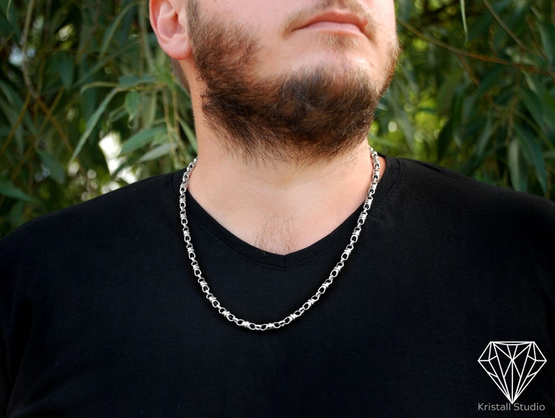 Heavy 925 Sterling Silver Oxidized Chain for Men / Thick - Etsy