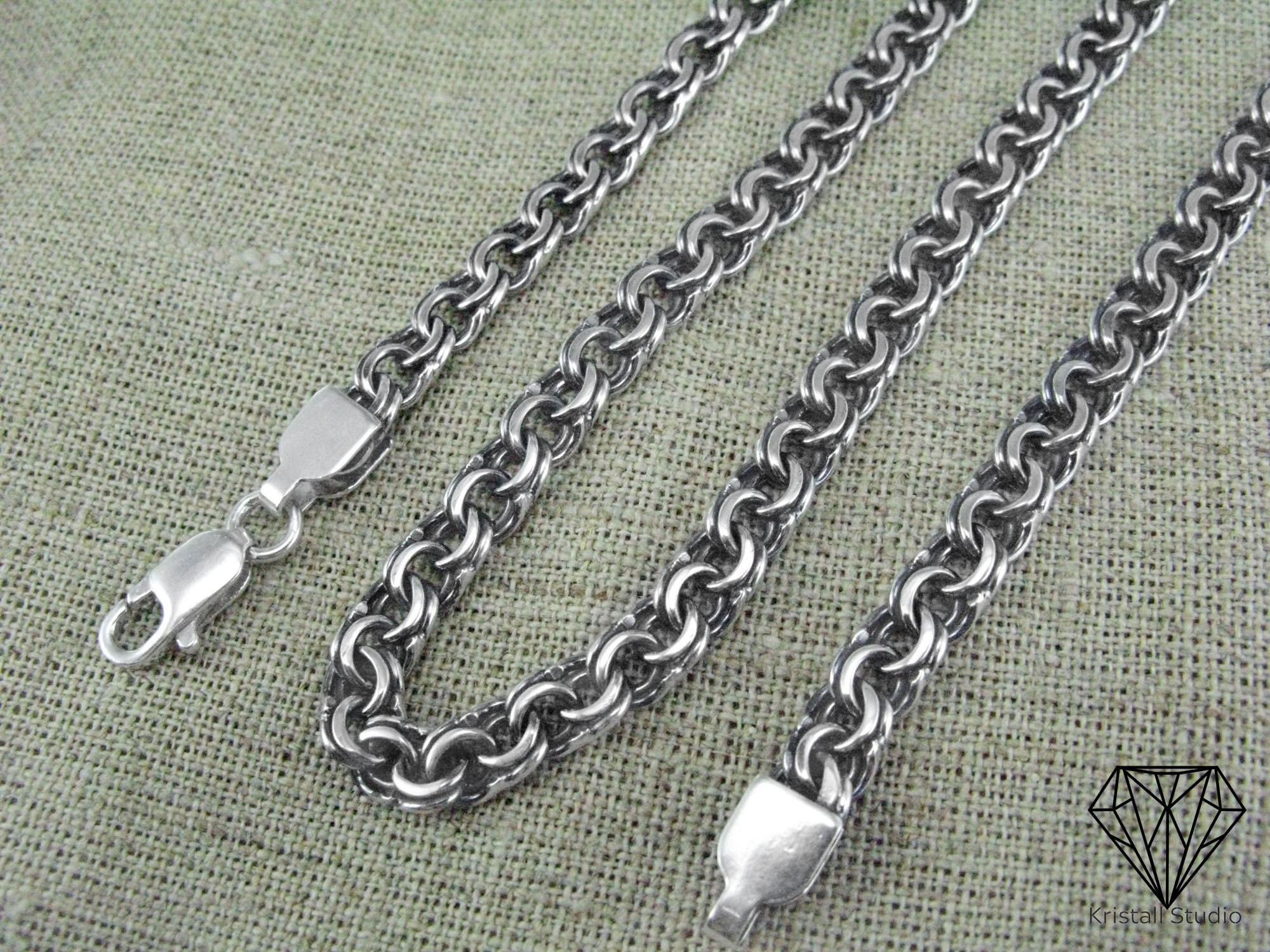 Thick Sterling Silver Chain Necklace For Him / Heavy 925 Solid | Etsy