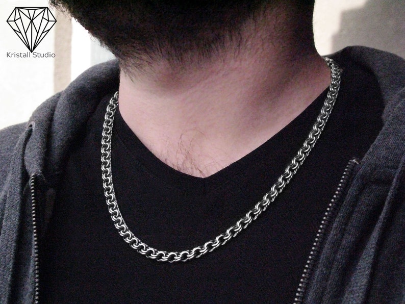 Thick Sterling Silver Chain Necklace for Him / Heavy 925 Solid | Etsy