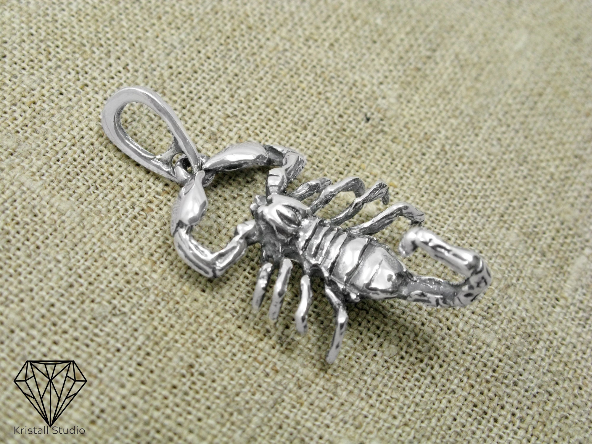 Scorpion Silver Jewelry Pendant Necklace / Scorpio Men | Etsy