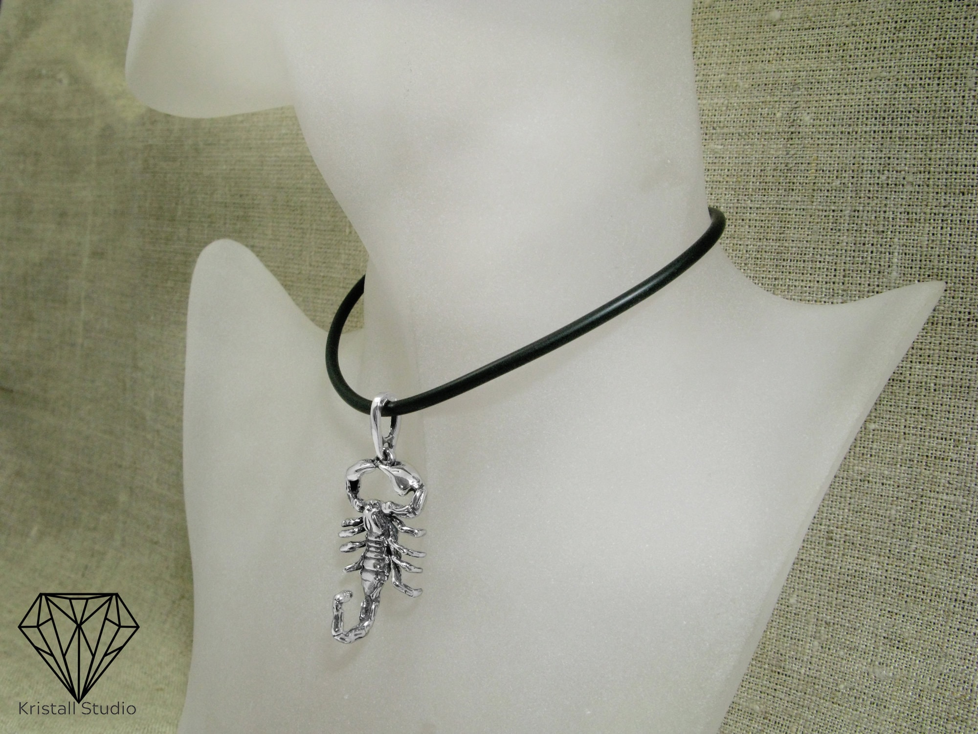 Scorpion Silver Jewelry Pendant Necklace / Scorpio Men | Etsy