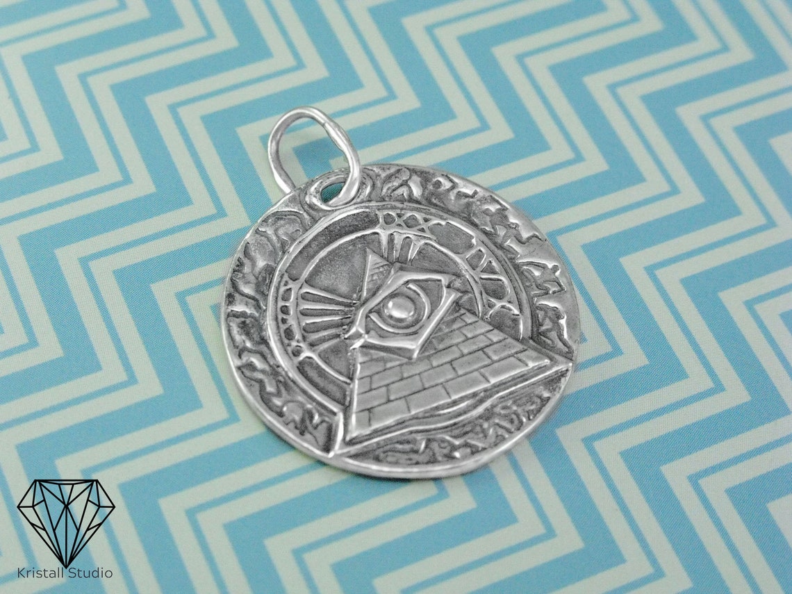 Silver Pendant All-seeing Eye in the Pyramid / Silver Pendant | Etsy