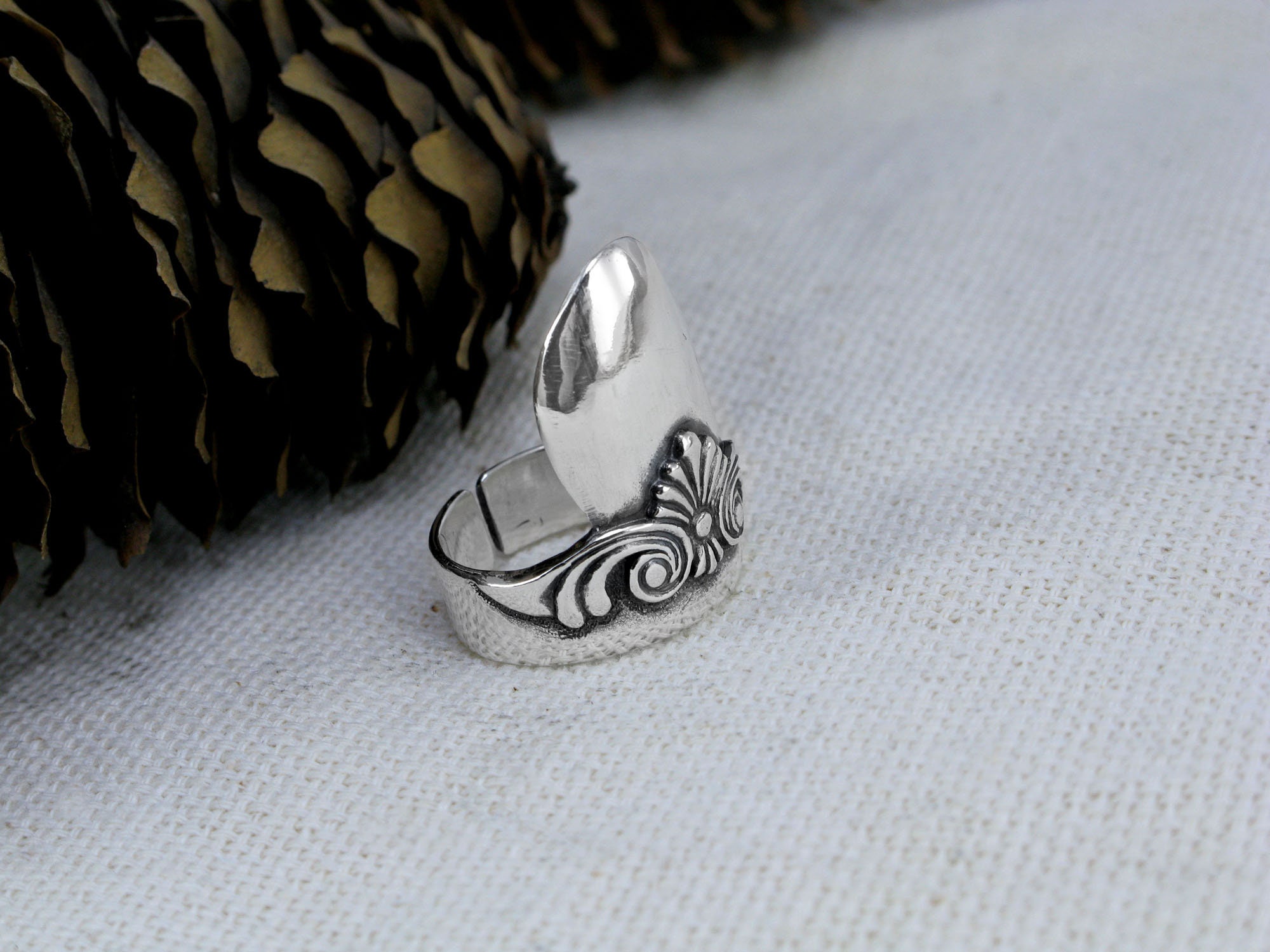 Silver Thumb Fingernail Armor Guard Ring / Sterling Boho Thumb Armor ...