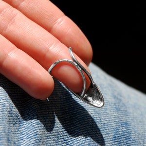 Silver Eye Fingernail Ring Jewelry Boho Nail Guard Armor / Pointer ...