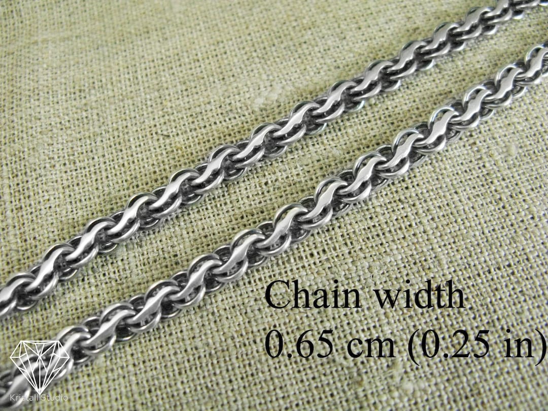 Thick Silver Mens Chain Necklaces for Him / Heavy Sterling Silver Chain ...
