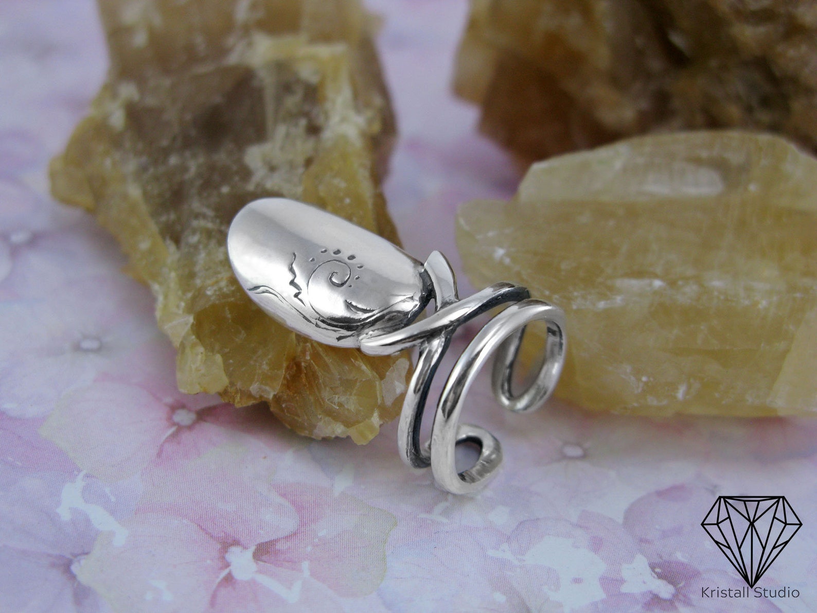 Sterling Silver Fingernail Boho Nail Ring / Finger Nails Rings Stacking ...