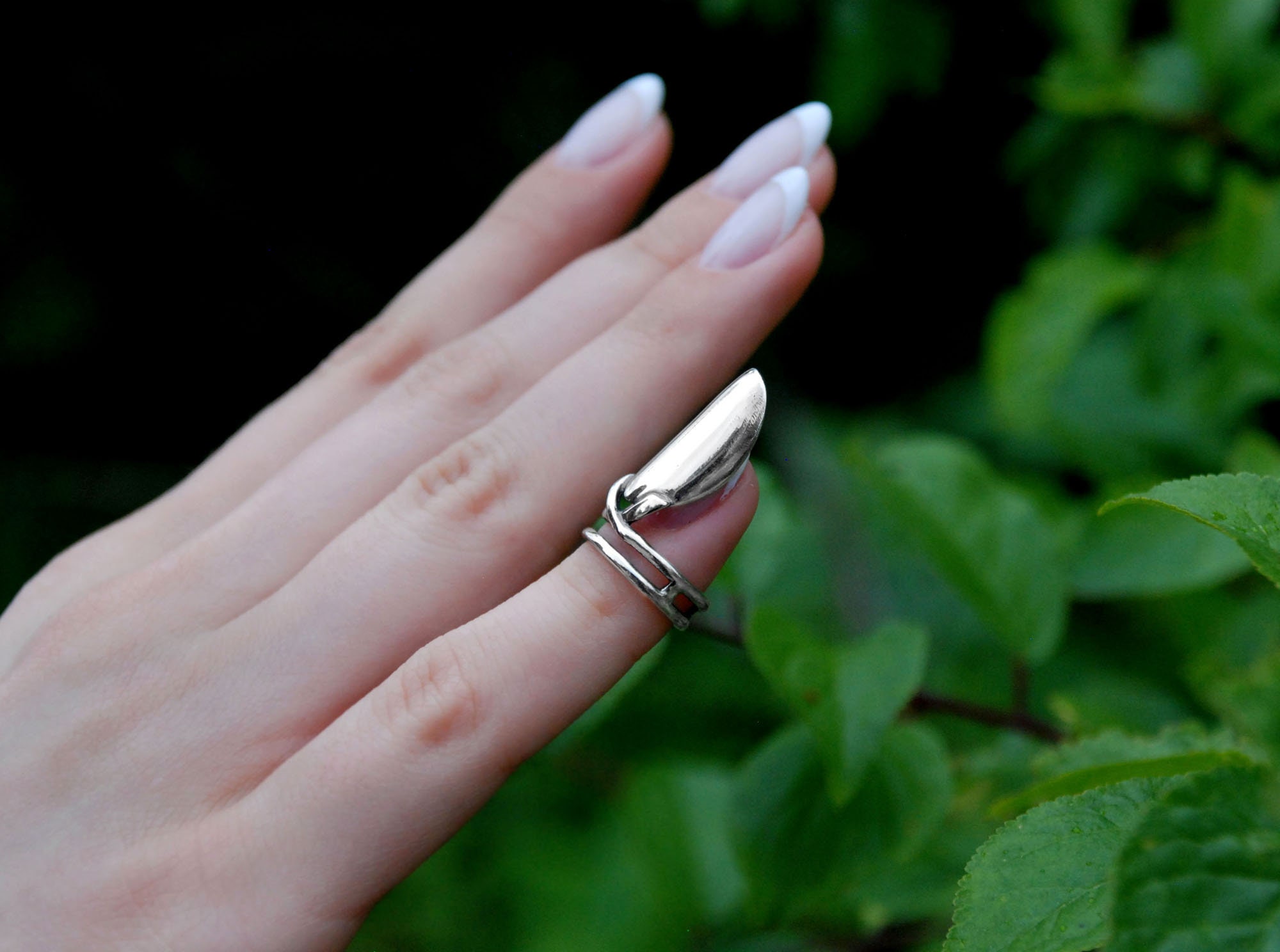 925 Pinky Fingernail Ring Claw Nail Armor - Little Finger Jewelry ...
