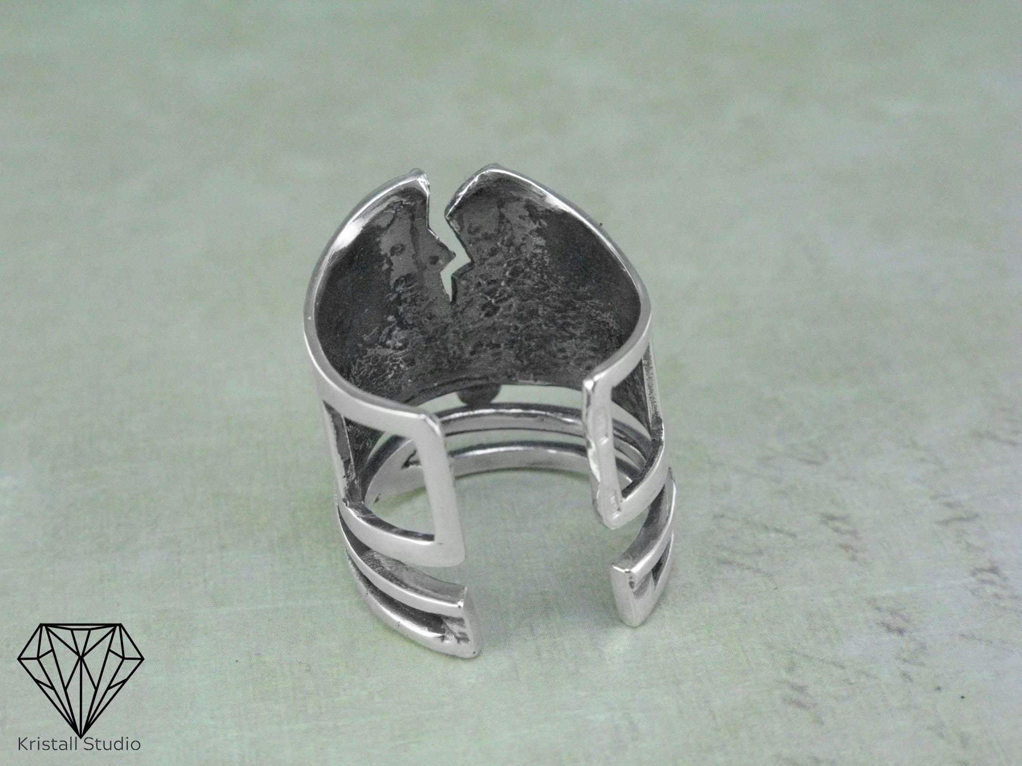 Beautiful Wide Lightning Ring in Sterling Silver/ Silver - Etsy UK