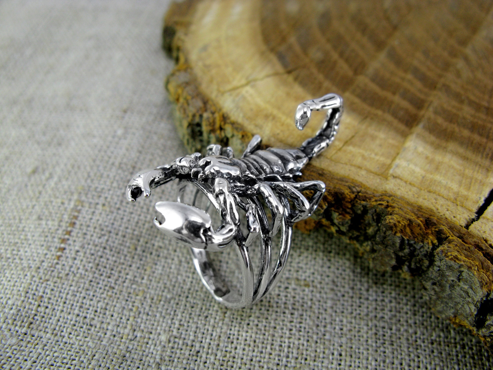 Sterling Silver Scorpion Jewelry Men Ring / Mens Scorpio - Etsy Sweden
