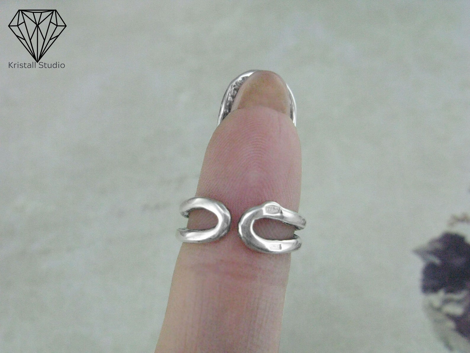 Fingernail Ring/ Sterling Silver Ring/ Nails Ring/ Simple - Etsy