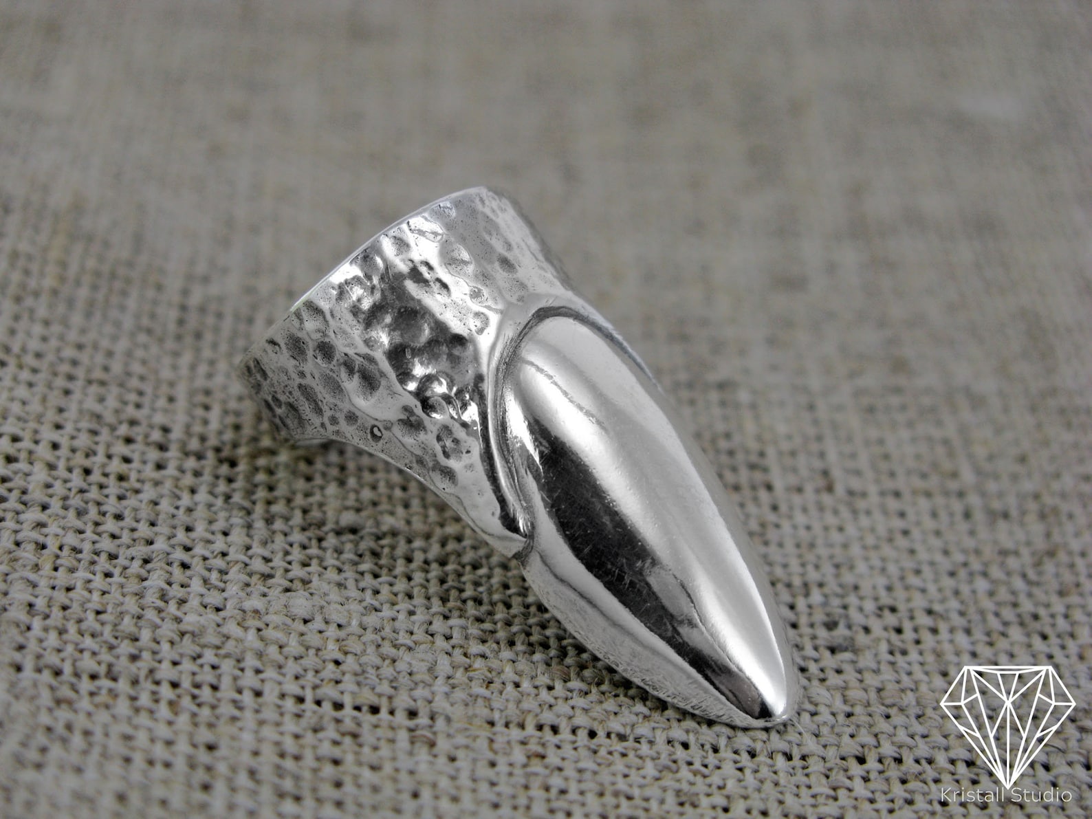 Fingernail Ring Sterling Silver Boho Finger Nail Armor / Nails | Etsy