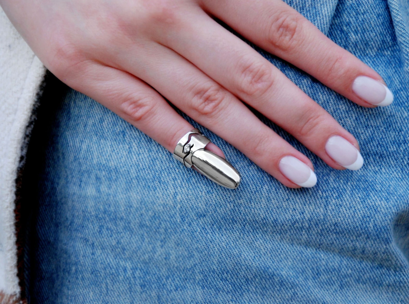 925 Silver Pinky Fingernail Nail Ring - Armor Claw Jewelry for Little ...