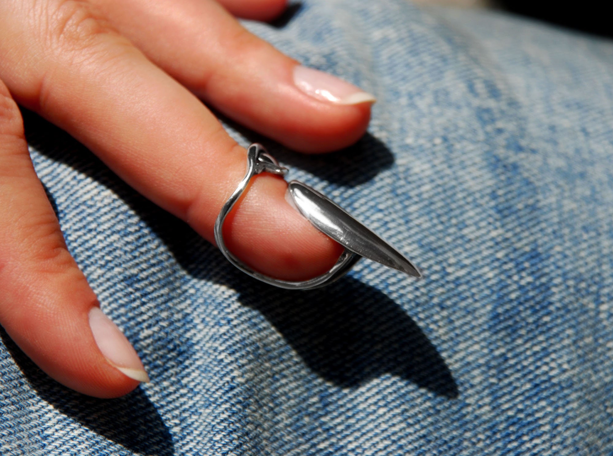 Silver Eye Fingernail Ring Jewelry Boho Nail Guard Armor / | Etsy