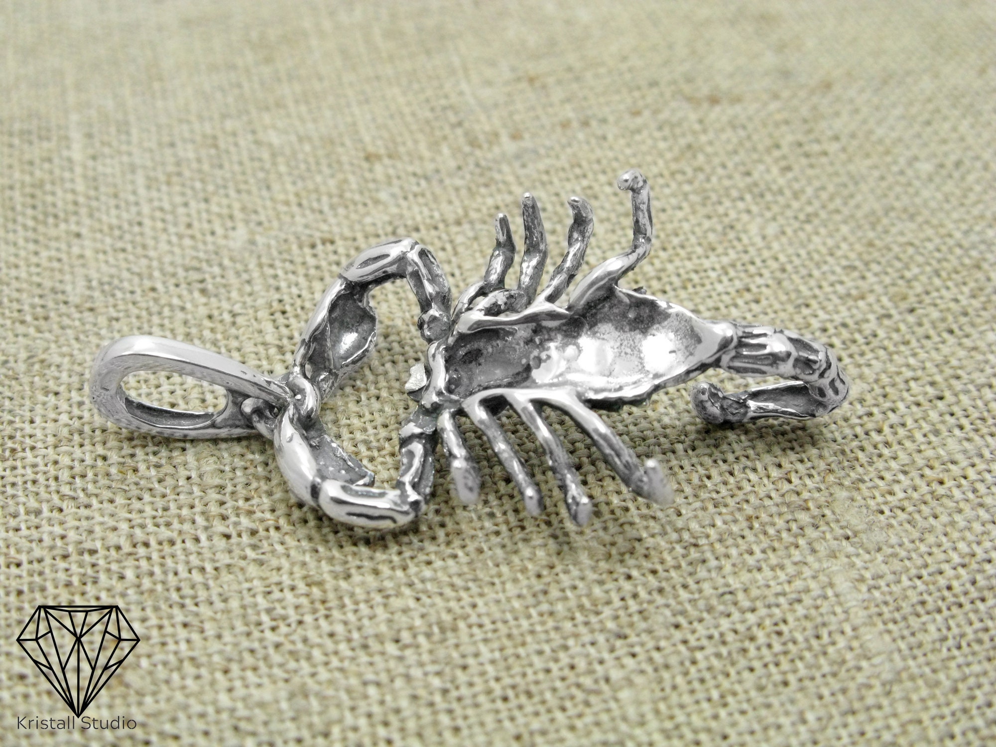 Scorpion Silver Jewelry Pendant Necklace / Scorpio Men | Etsy