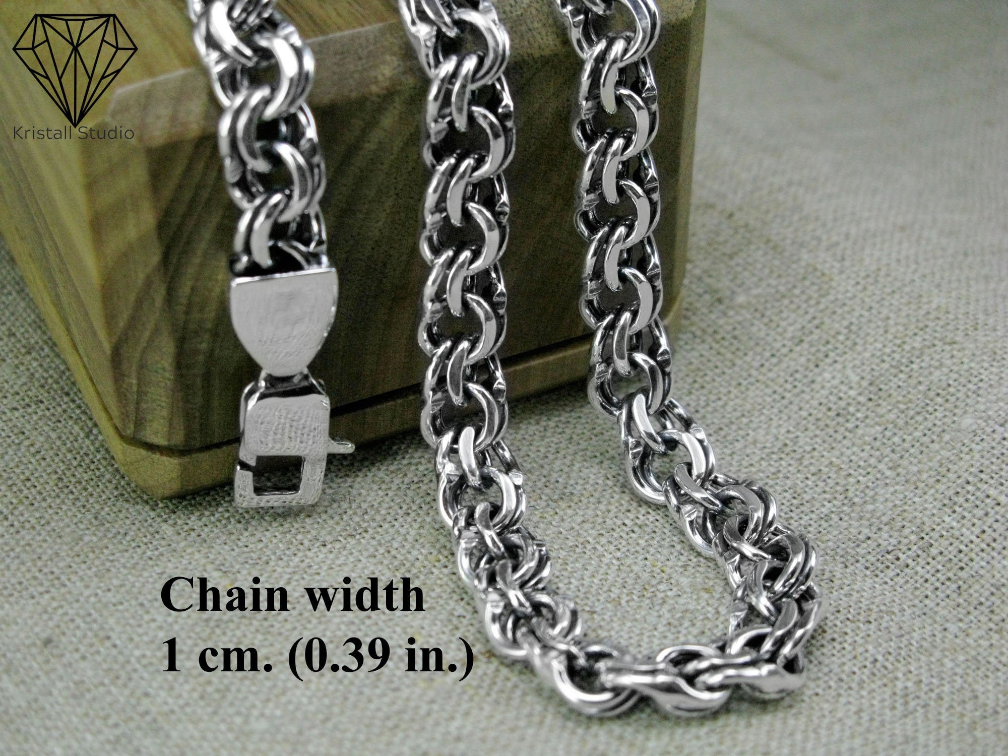 Men's Thick Heavy Sterling Silver Chain Necklace for Him/ | Etsy