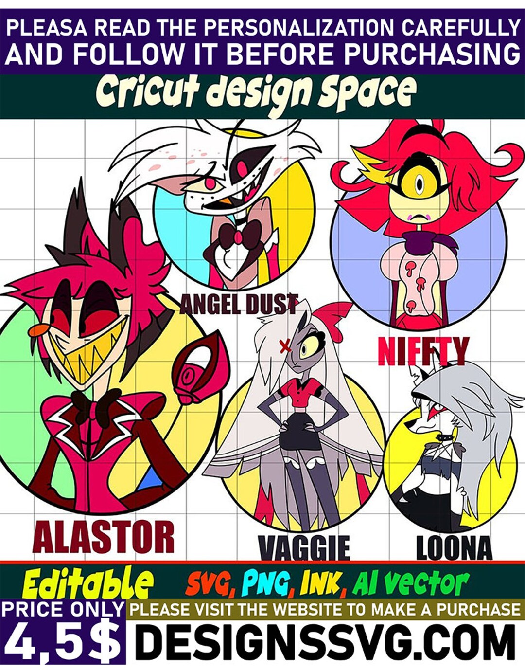 Editable Angel Dust Hazbin Hotel Head,alastor Sticker,loona ,lucifer ...